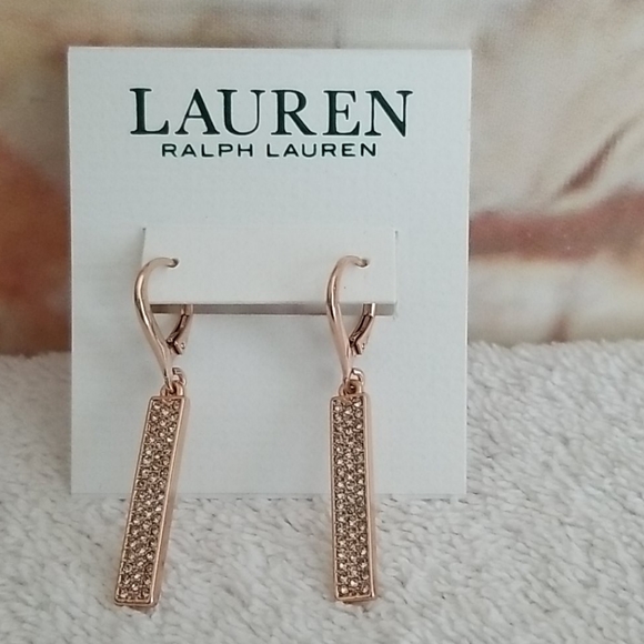 Ralph Lauren | Jewelry | New Ralph Lauren Pave Bar Earrings | Poshmark